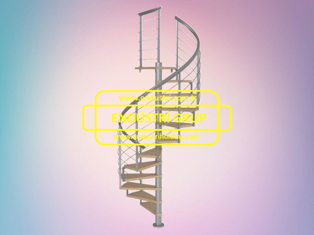Omurgalı helezon döner çelik merdiven | ENDÜSTRİ GRUP HOLDİNG